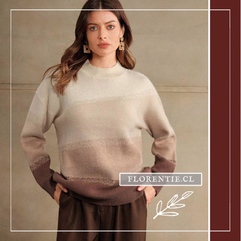 Chaleco cuello redondo mujer capuccino - Florentie